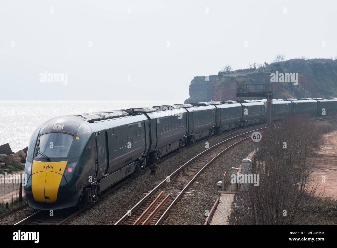 Dawlish Warren, England – March 19, 2025: A Hitachi class 800 series ...