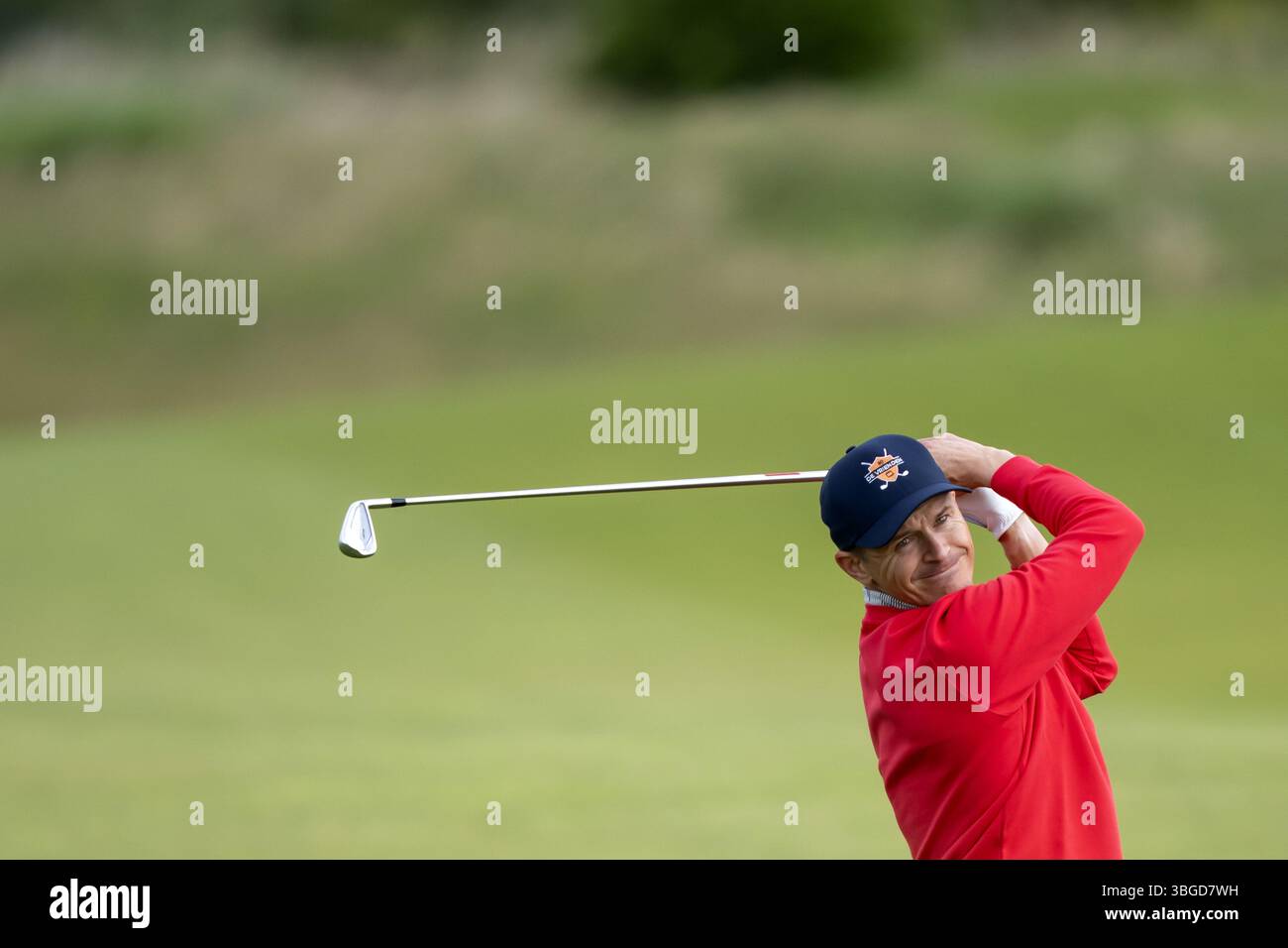 BADHOEVEDORP - Daan Huizing during the KLM Open golf tournament at golf ...