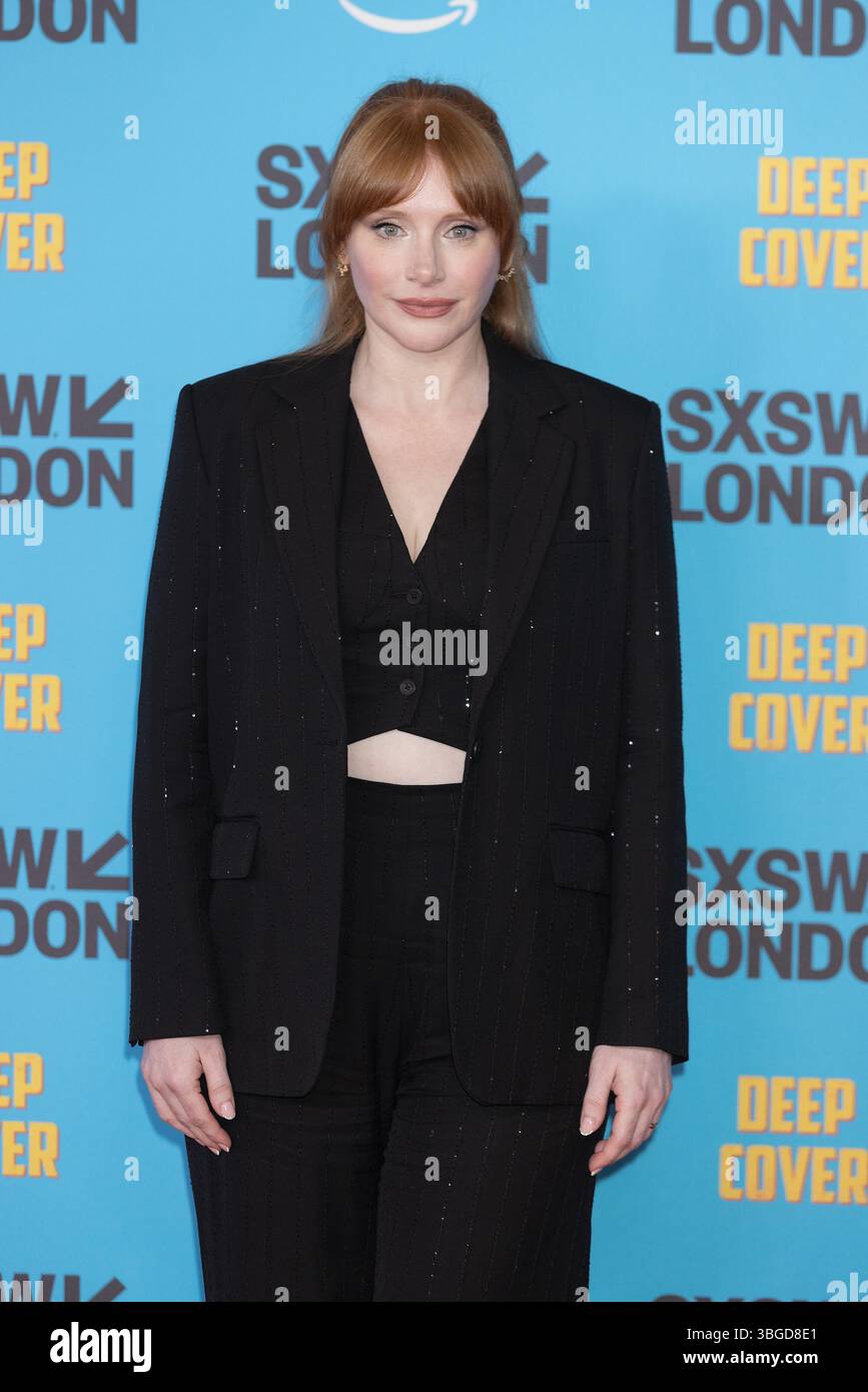 London, UK. 4 June,, 2025. Bryce Dallace Howard attends the Deep Cover ...