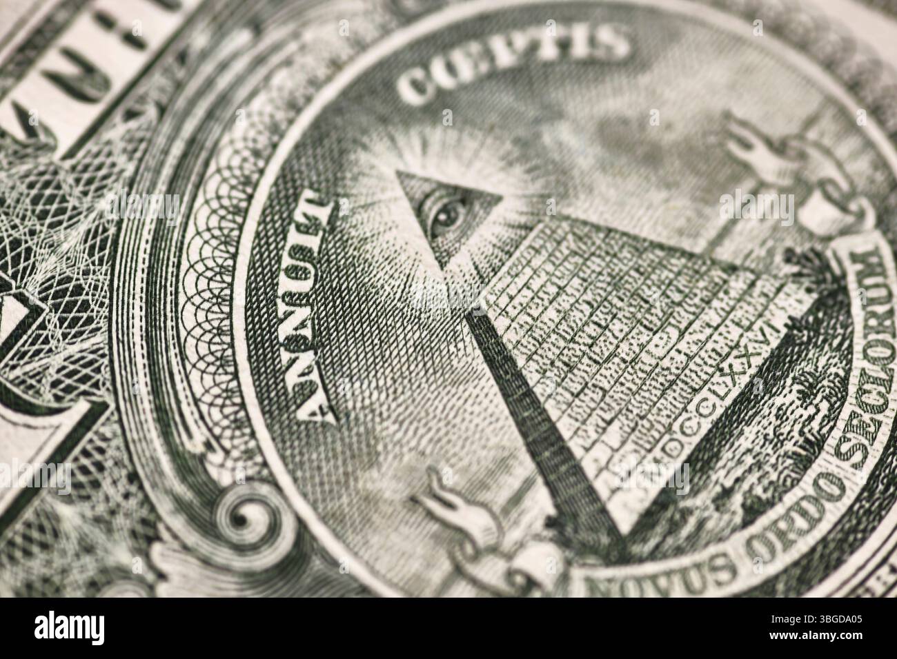 Milan, Italy 1 January 2025: Close-up of the eye of providence symbol ...