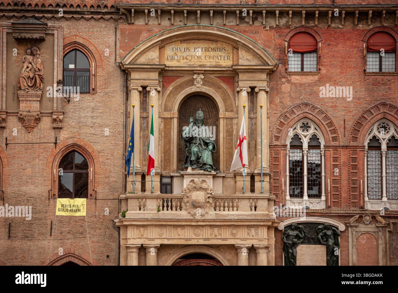 Bologna, Italy 1 January 2025: Palazzo d'accursio, also known as ...