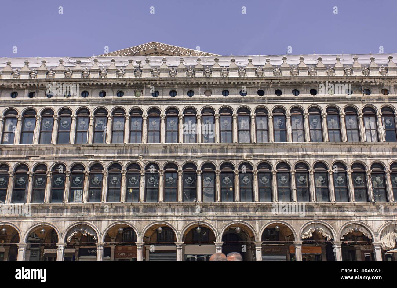 Venice, Italy 1 January 2025: Ornate facade of a historic venetian ...
