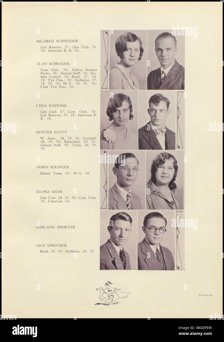 The 1930 'The Searchlight' yearbook from Westerville High School ...