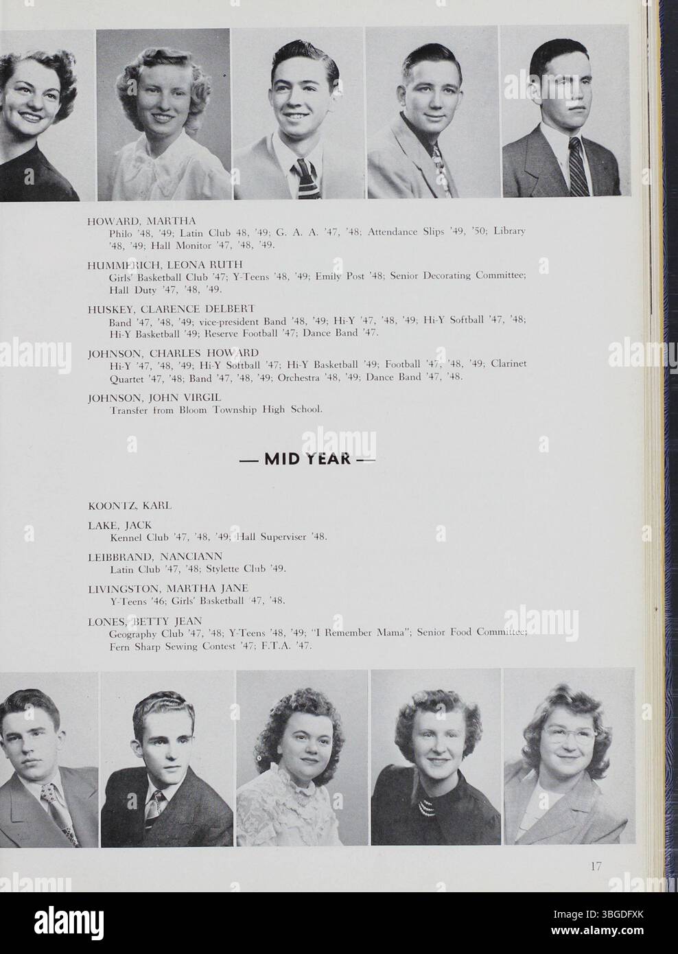 The 1950 'The Lens' yearbook from South High School reflects the ...