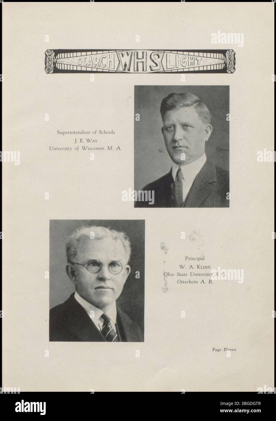 The 1925 'Searchlight' yearbook from Westerville High School includes ...