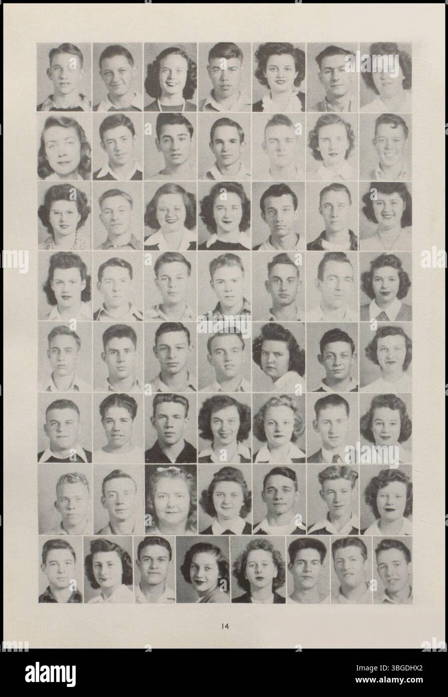The 1945 'Memory's Trail' yearbook from Hilliards High School features ...