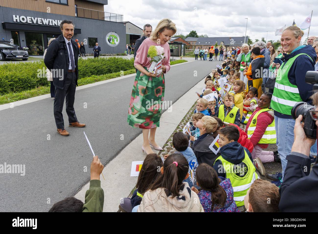 Zele, Belgium. 05th June, 2025. Queen Mathilde of Belgium pictured ...