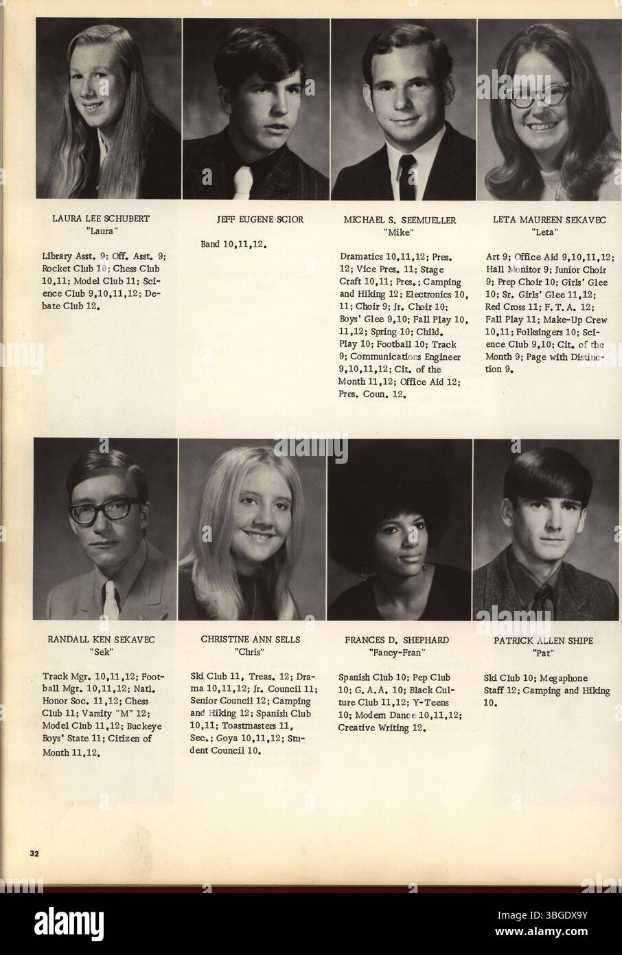 This page from the 1972 edition of Diabolis yearbook features Marion ...