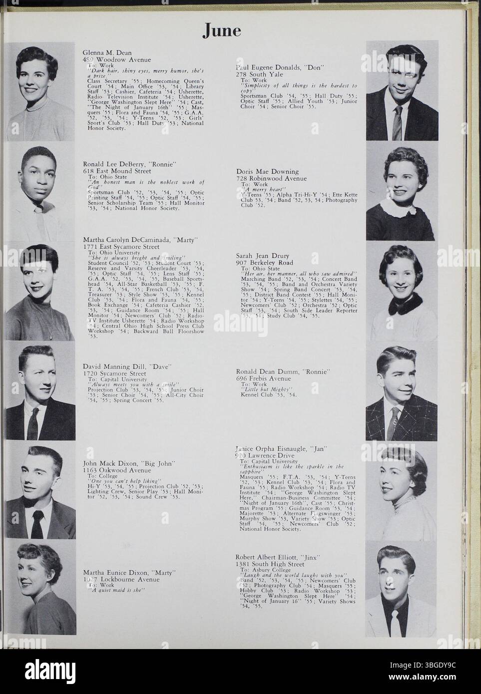 The 1955 South High School yearbook, 'The Lens,' reflects on the history of South High School ...
