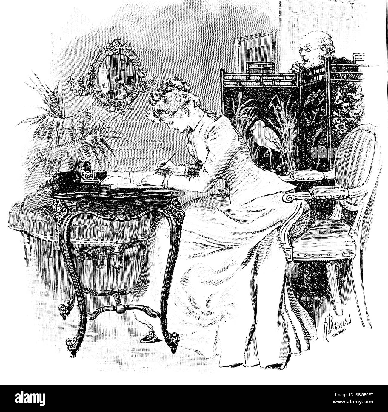 Man promotion desk Black and White Stock Photos & Images - Alamy