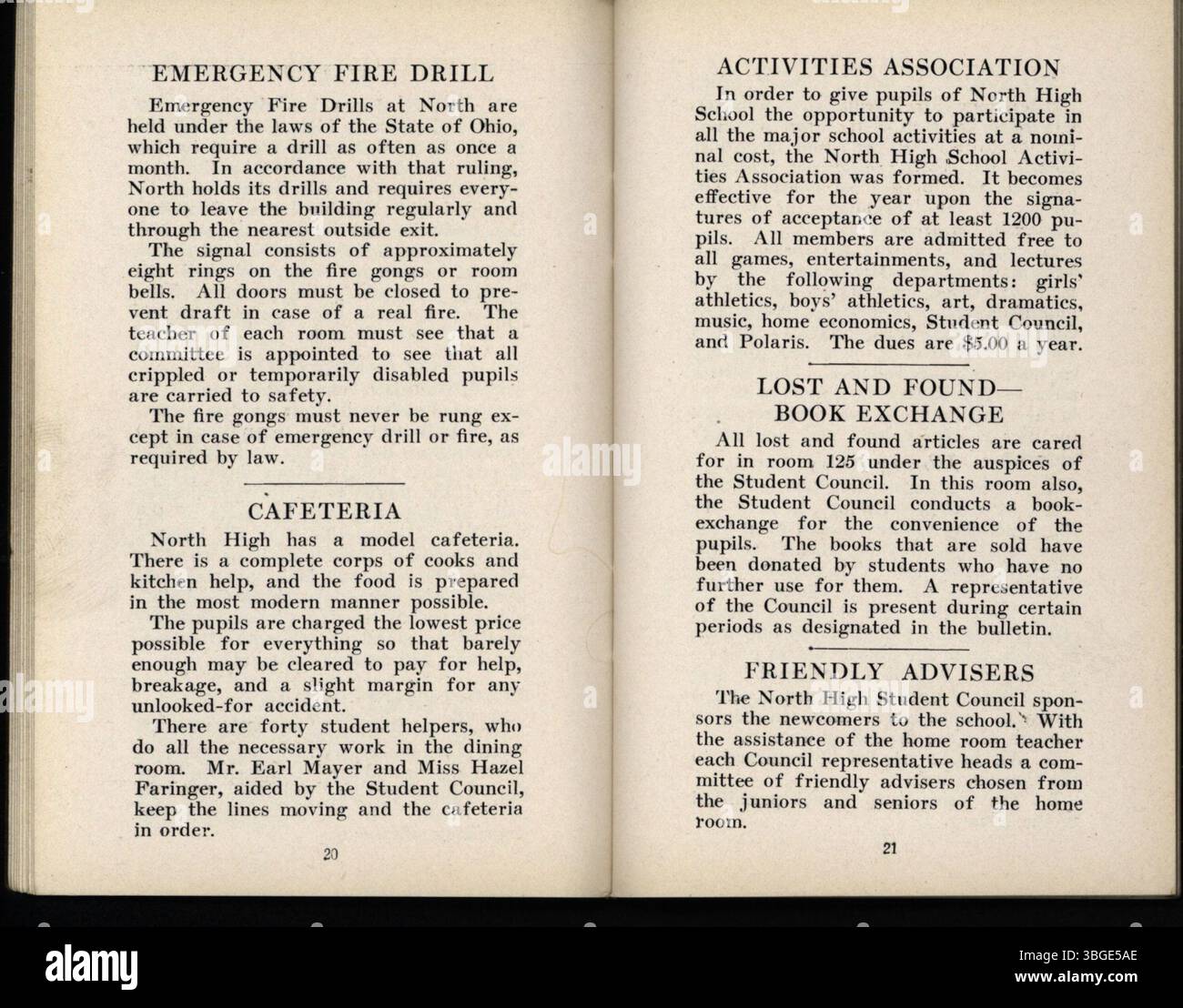 The 1929 edition of the North High School Handbook, owned by freshman ...