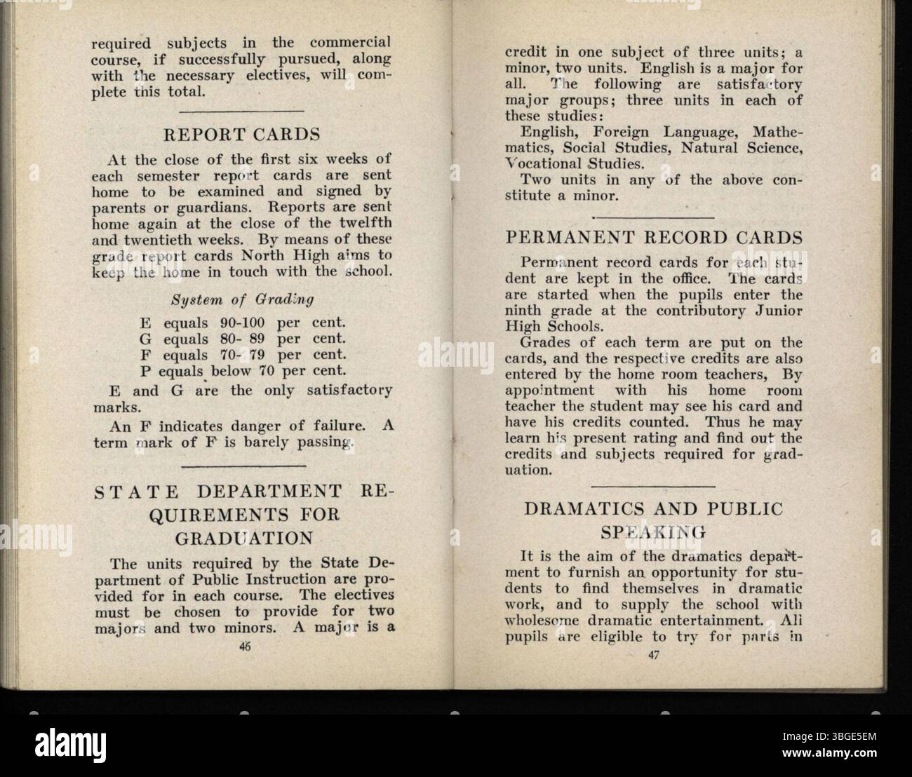 The 1929 edition of the North High School handbook, owned by Ken Landis ...