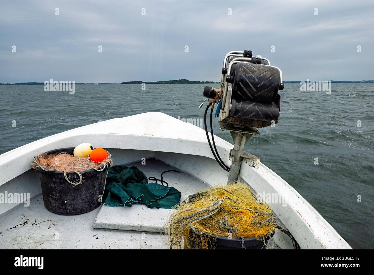 Fishing boat equipped nets hi-res stock photography and images - Alamy