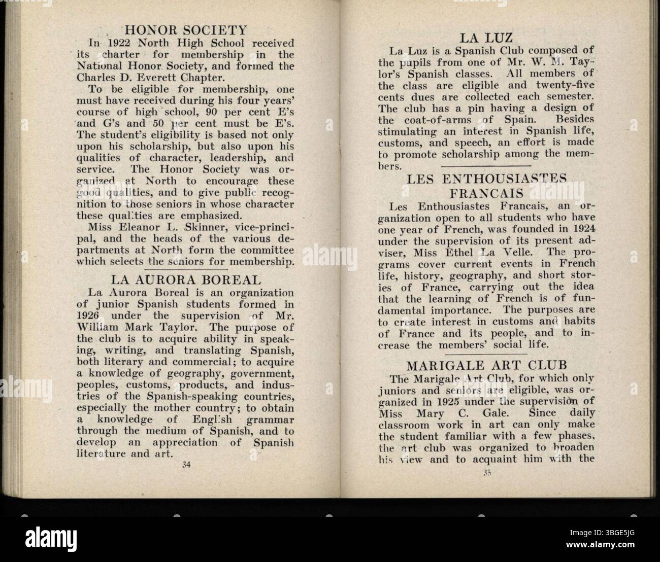 The 1929 North High School handbook, owned by freshman Ken Landis ...