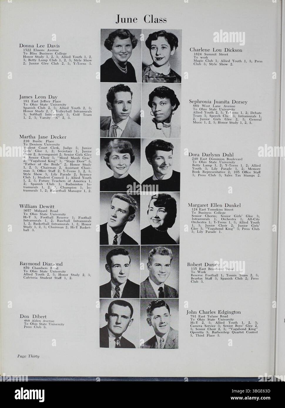 The 1955 'Memory Book' yearbook for North High School offers insights ...