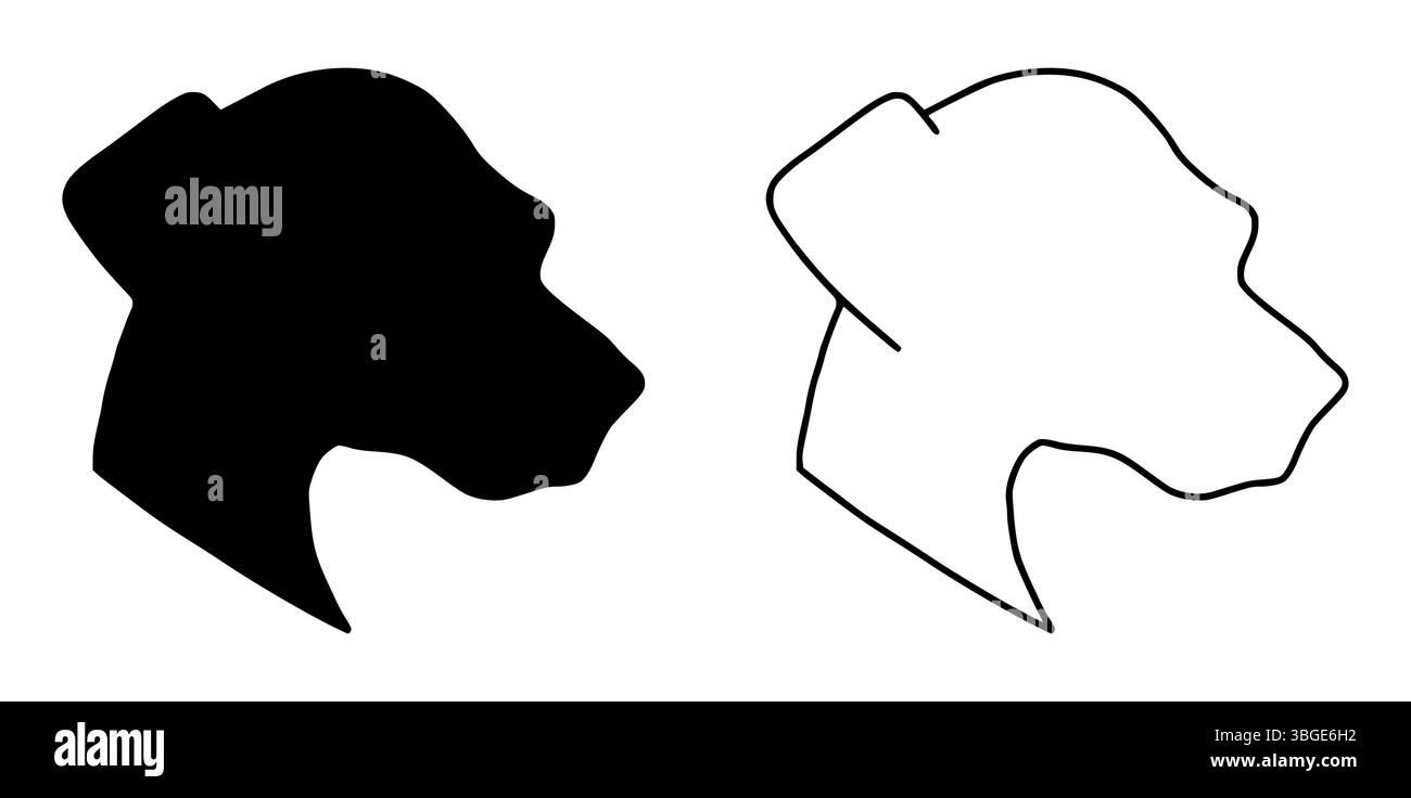 Labrador retriever outline Cut Out Stock Images & Pictures - Alamy