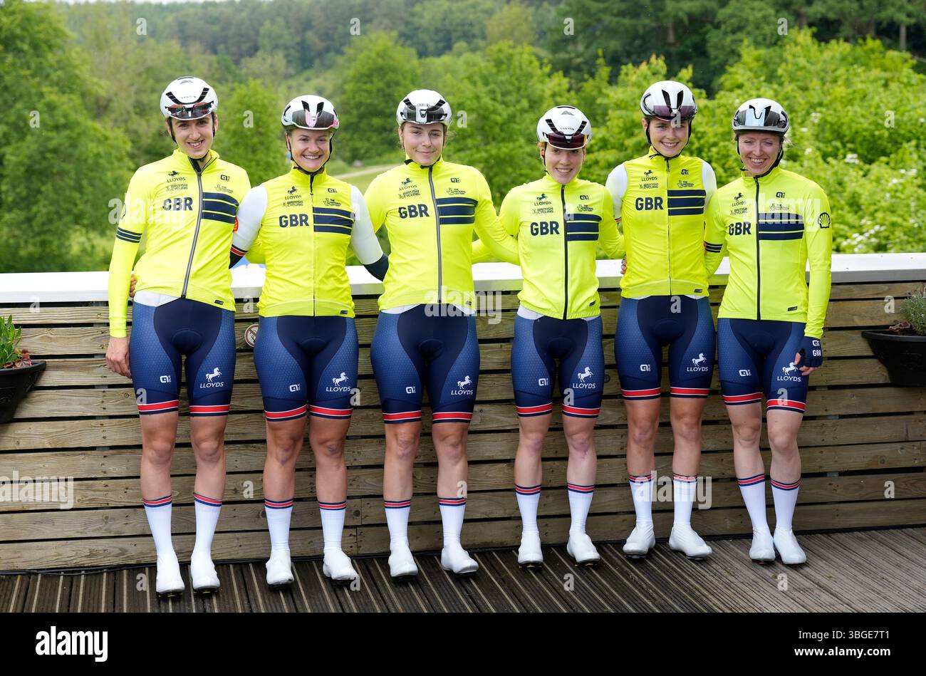 Members of Great Britain Cycling team Jess Roberts, Anna Morris, Flora ...
