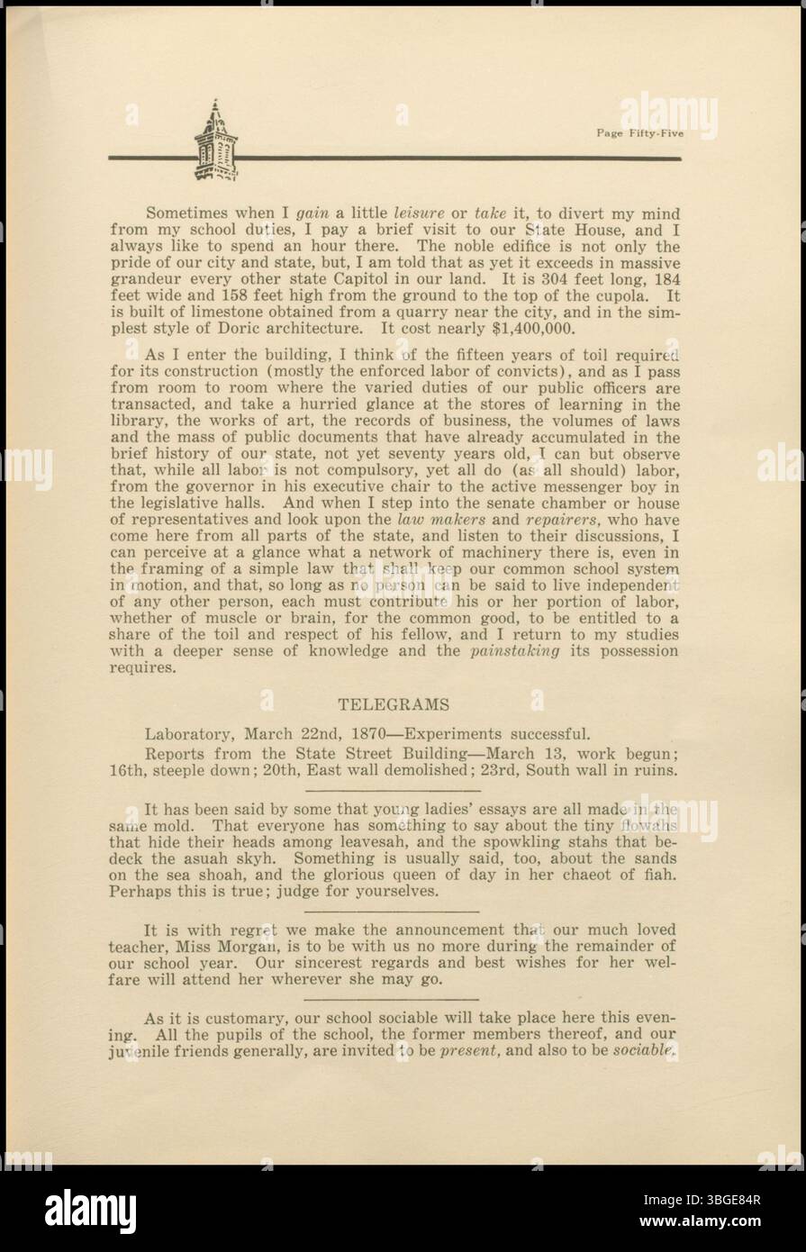 This page from the 1924 High School of Commerce yearbook, The Annual ...