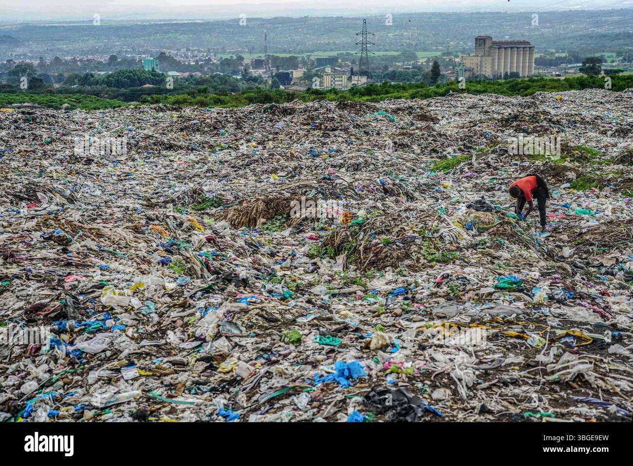 Nakuru, Kenya. 04th June, 2025. An informal waste worker collects ...