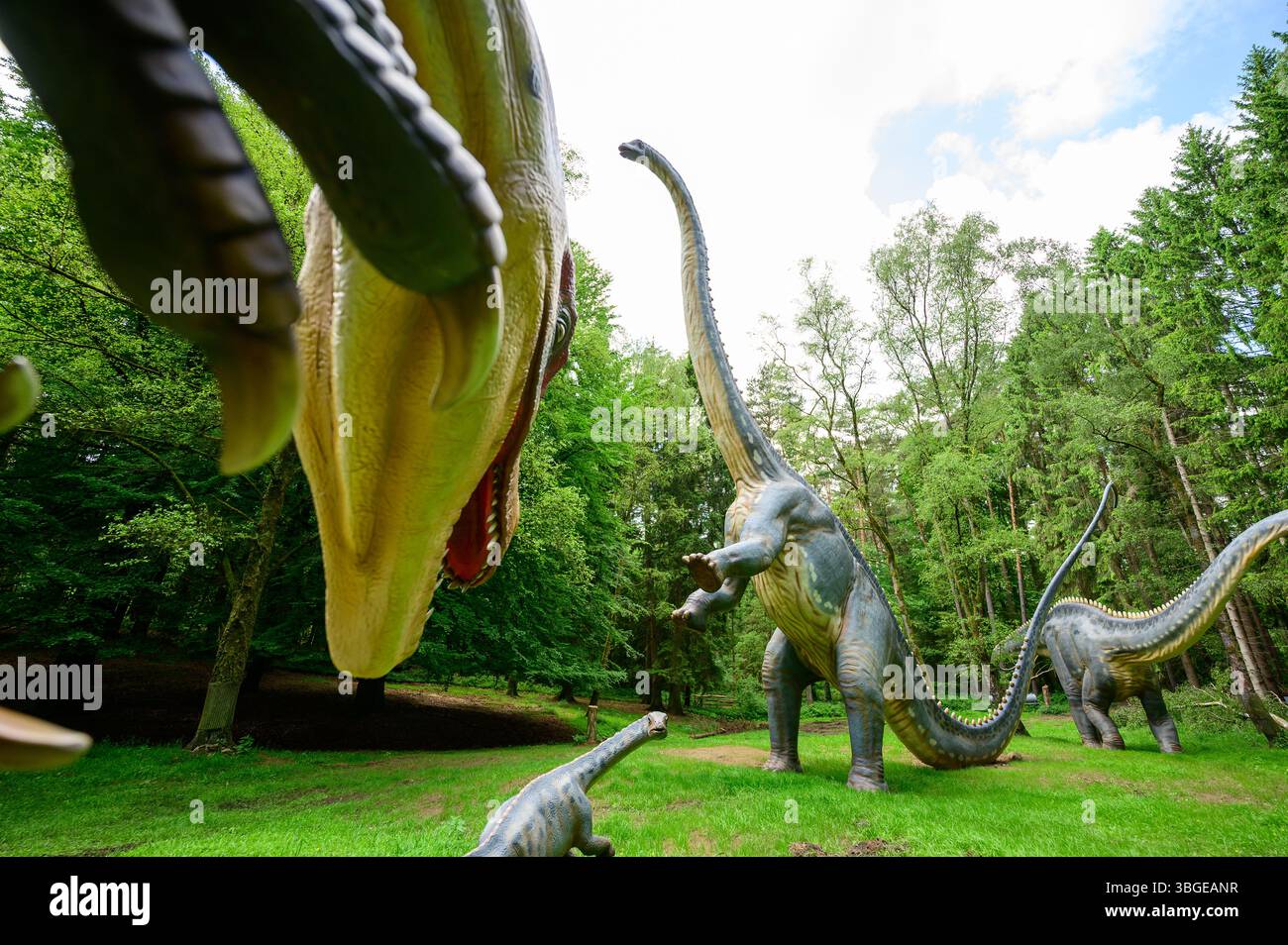Rosengarten, Germany. 26th May, 2025. Various full-size dinosaur models ...