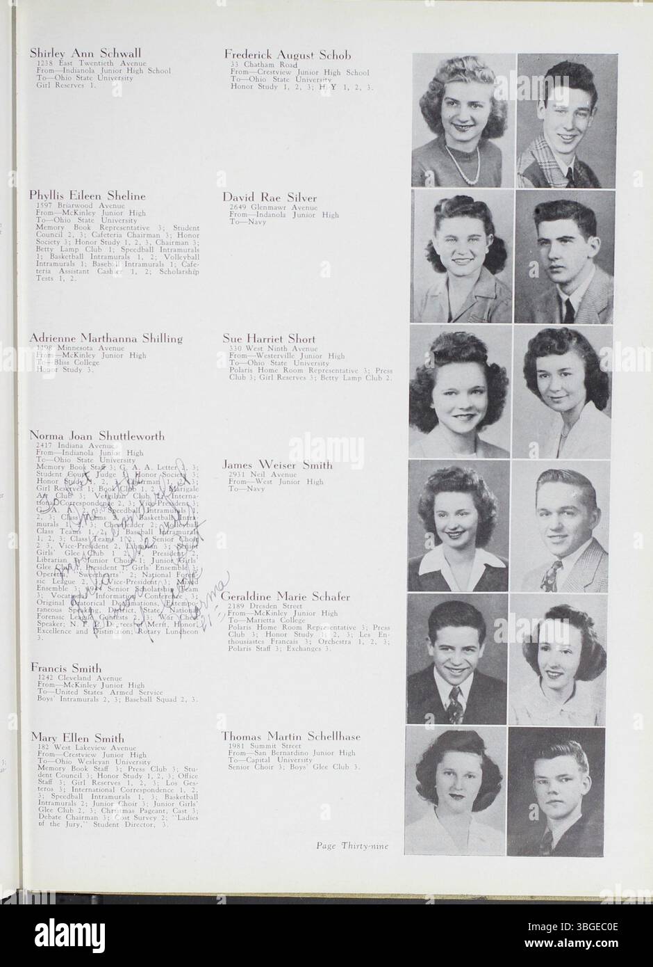 The 1944 yearbook, 'Memory Book,' documents the development of North ...