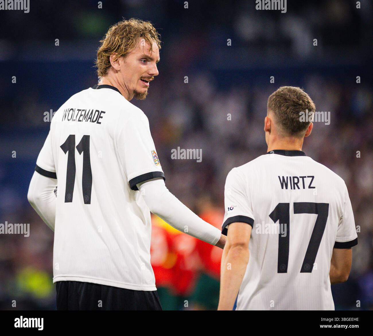 Munich, Germany. 06th Jun 2025. Nick Woltemade (DFB) Florian Wirtz (DFB ...