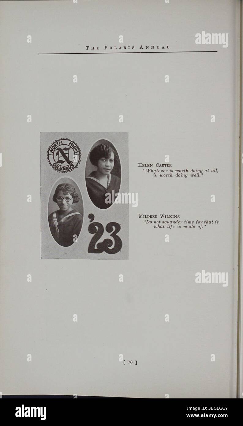 The 1923 North High School yearbook, titled The Polaris Annual, showcases the history of the ...