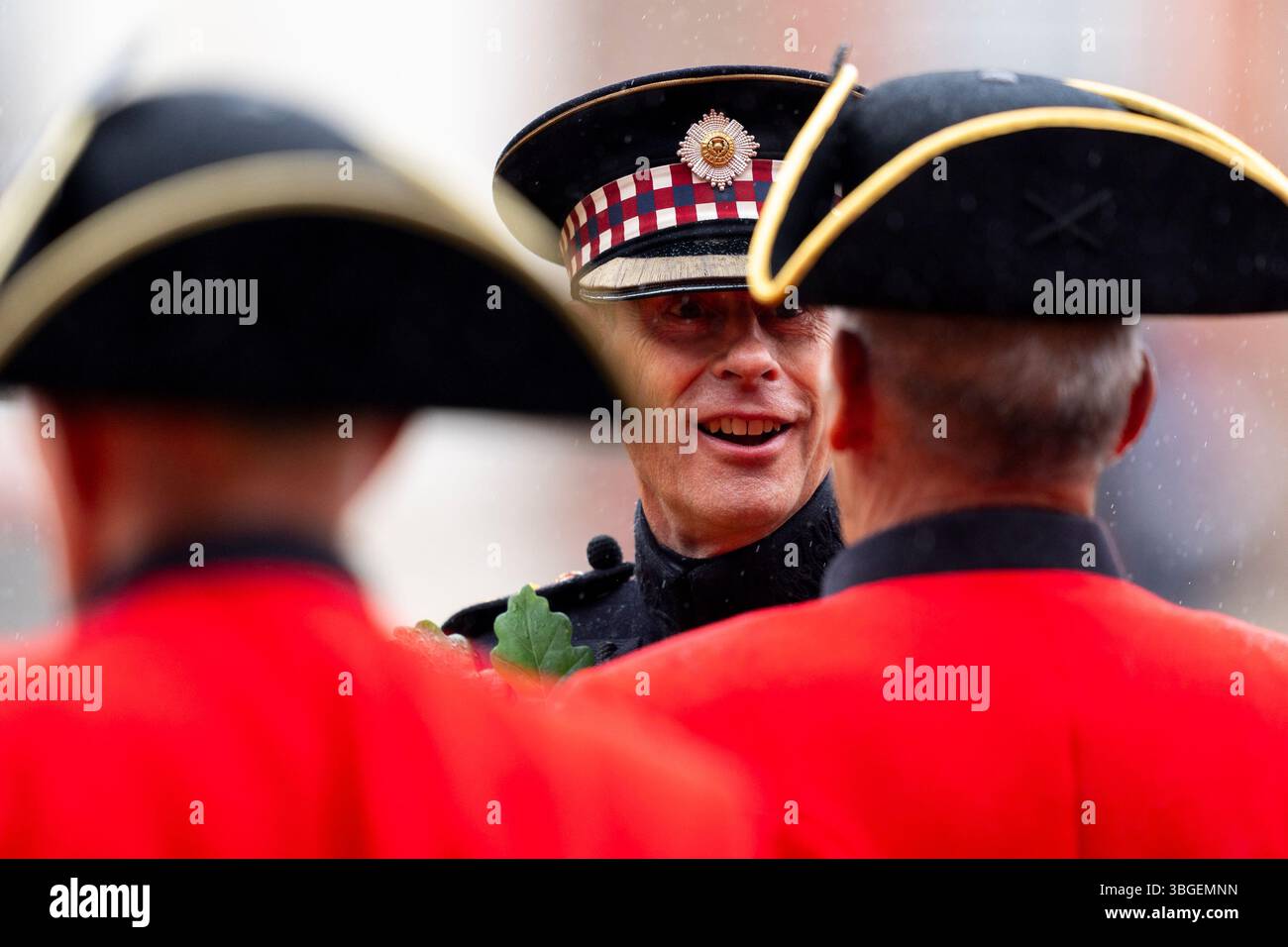 The Duke of Edinburgh speaks to Chelsea Pensioners during the Royal ...