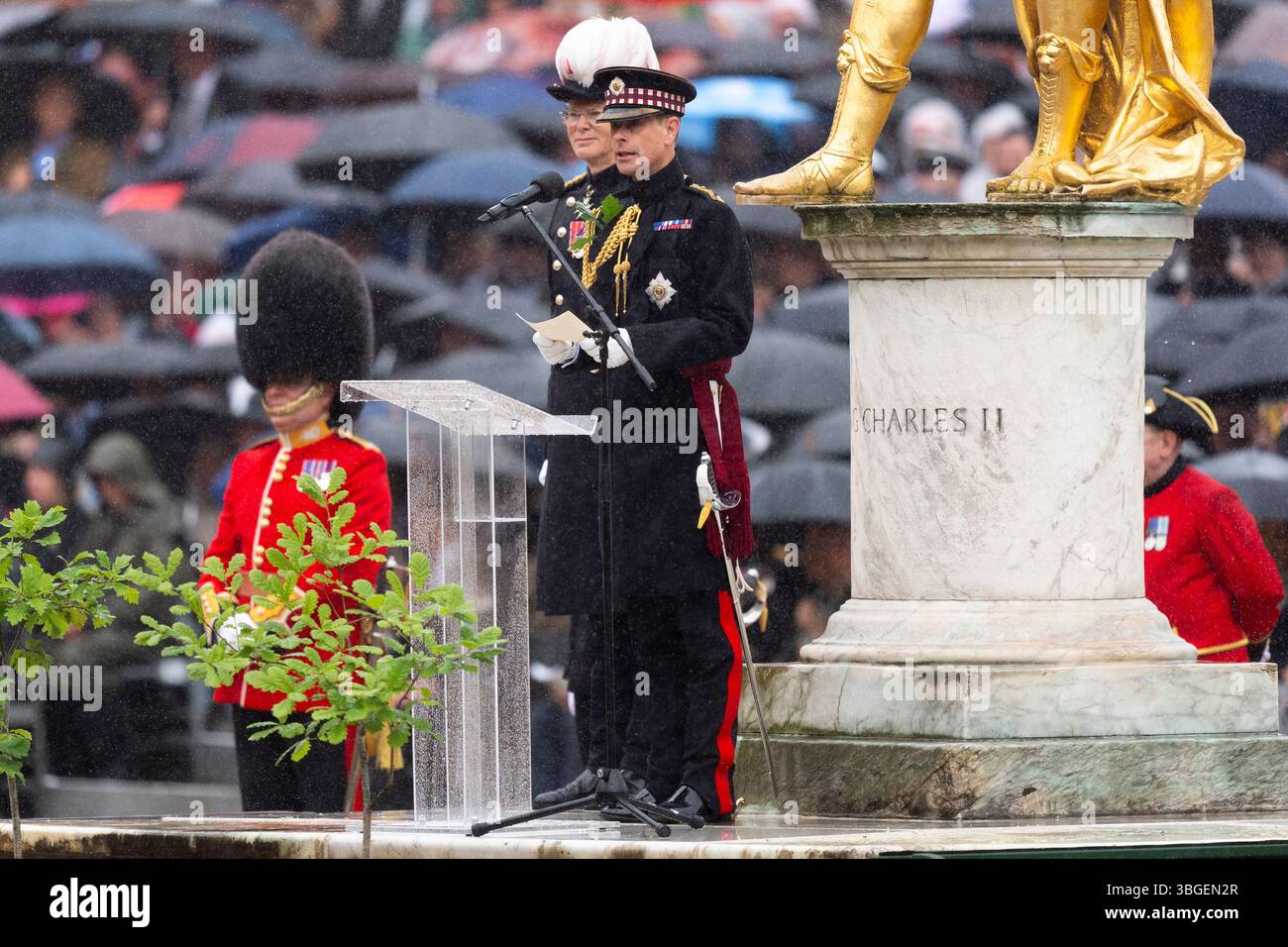 The Duke of Edinburgh delivers a speech during the Royal Hospital ...