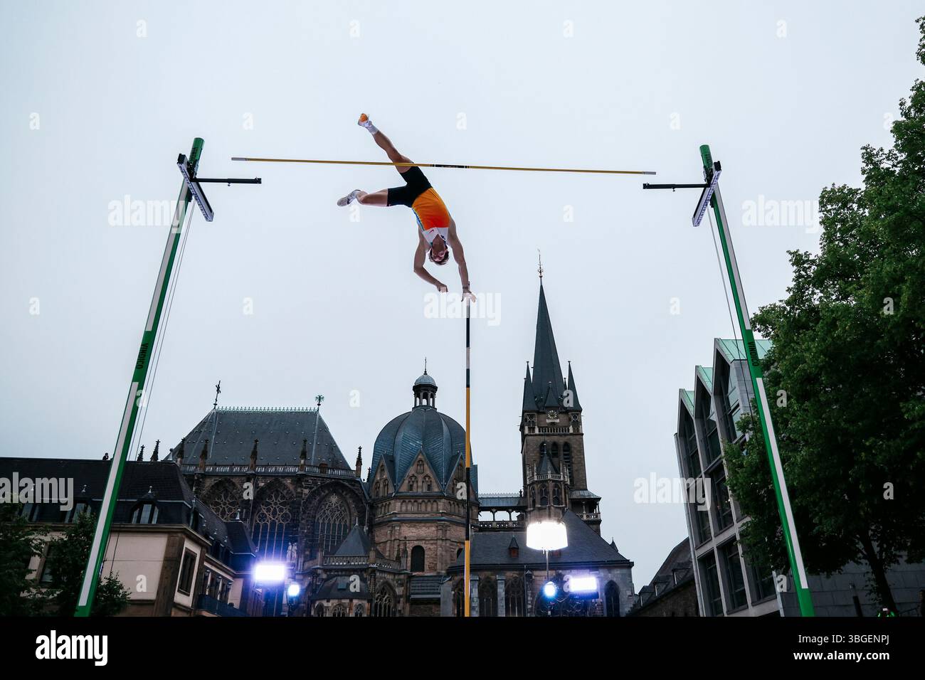 Nielsen Christopher (USA) am 04.06.2025 beim NetAachen Domspringen 2025 auf dem Katschhof in ...