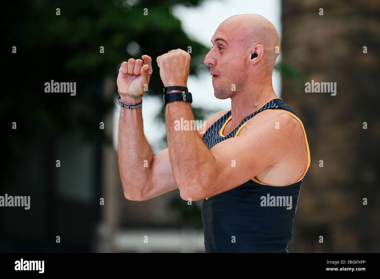 Miller Austin (USA) am 04.06.2025 beim NetAachen Domspringen 2025 auf dem Katschhof in Aachen ...