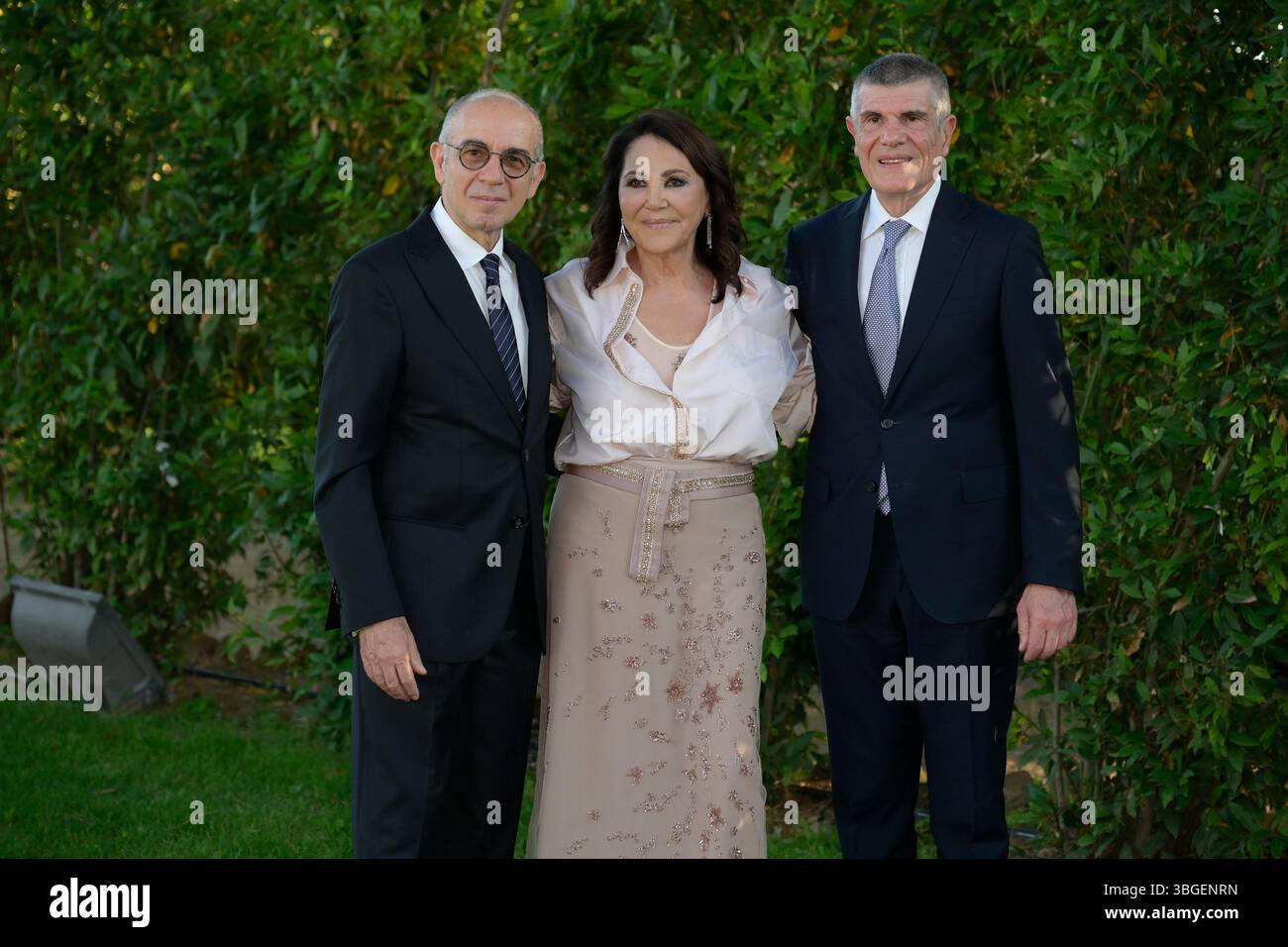 Giuseppe Tornatore (l), Beatrice Bulgari (c) and Virgilio Sacchini (r ...