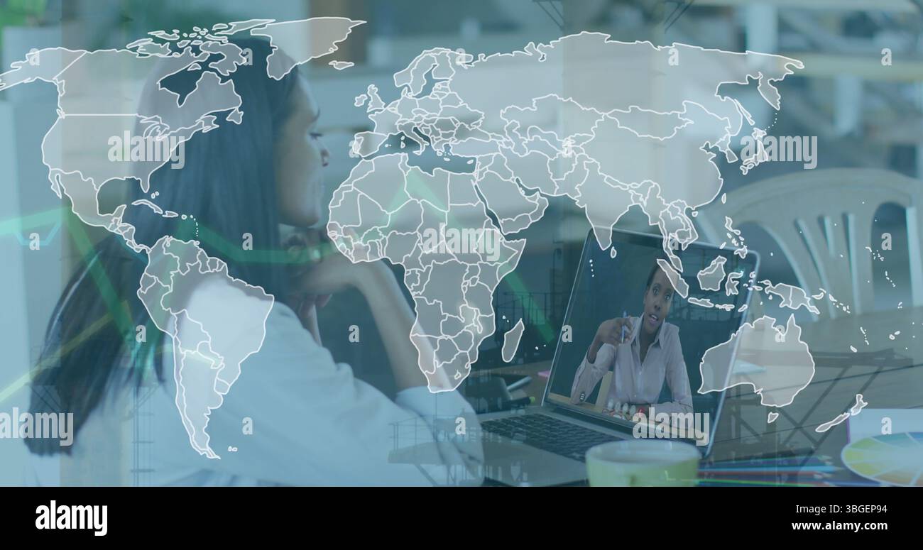 Digital nomad world map hi-res stock photography and images - Alamy