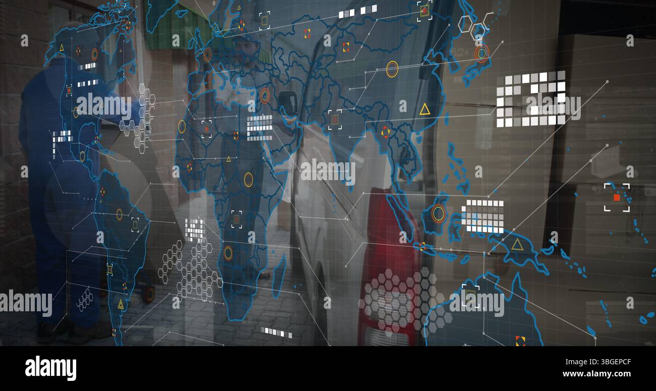Global supply chain world map hi-res stock photography and images - Alamy
