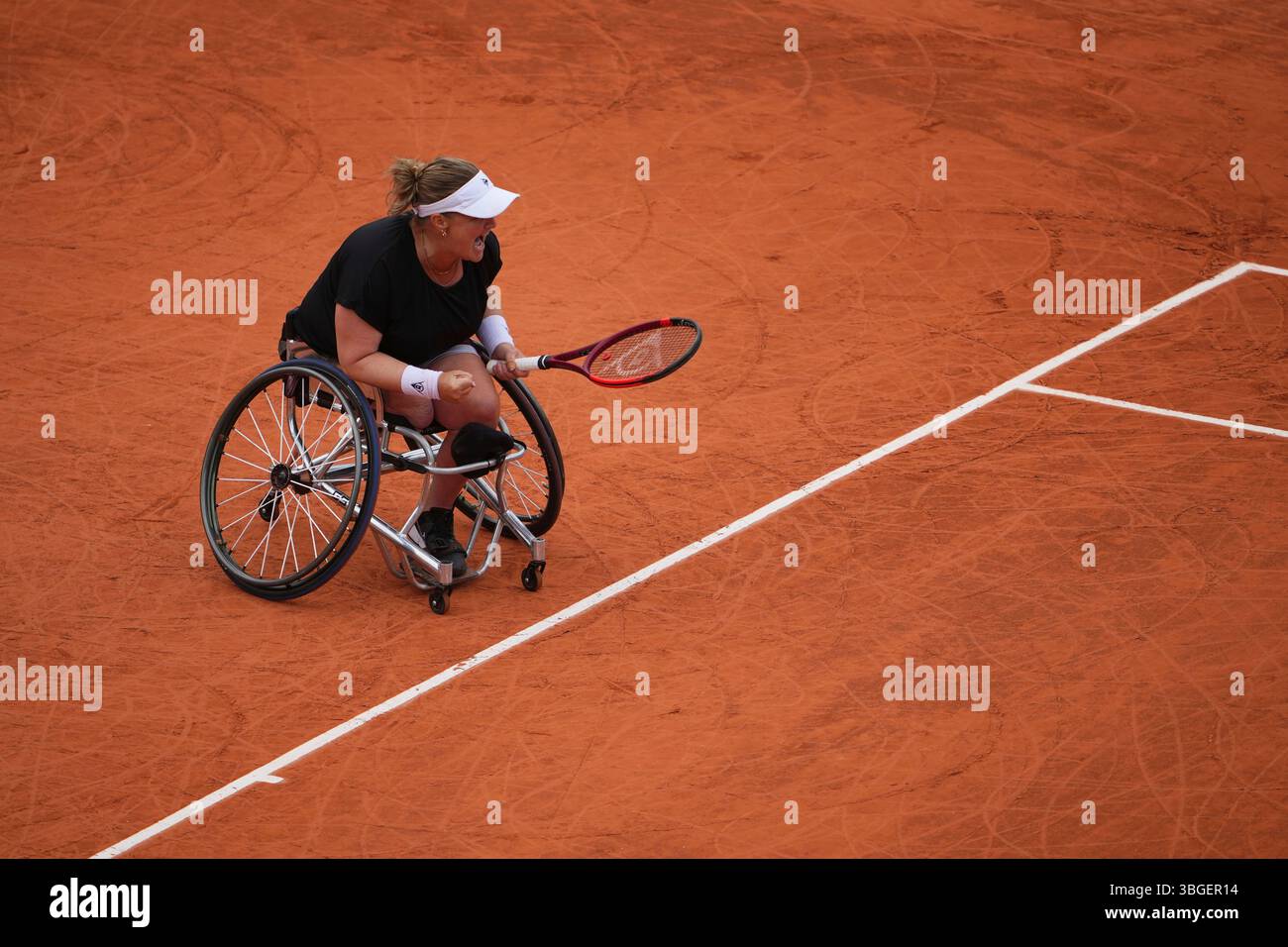 Netherlands' Aniek Van Koot celebrates as she won the women's ...