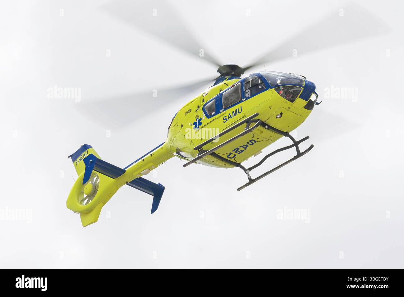 Nancy, France - View on the medical helicopter Eurocopter EC-135 T2+ of ...