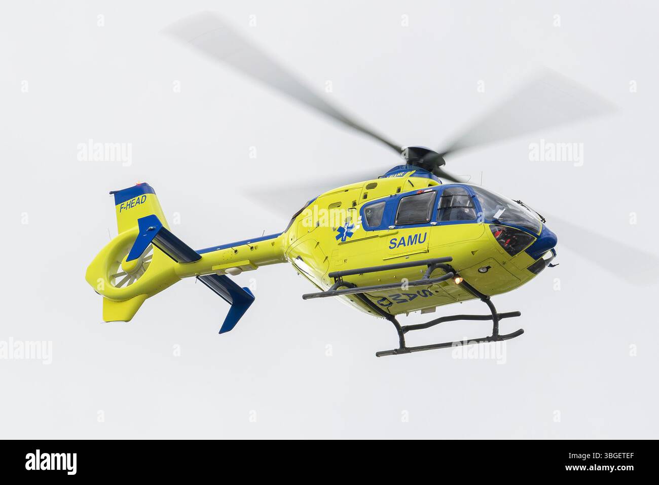 Nancy, France - View on the medical helicopter Eurocopter EC-135 T2+ of ...