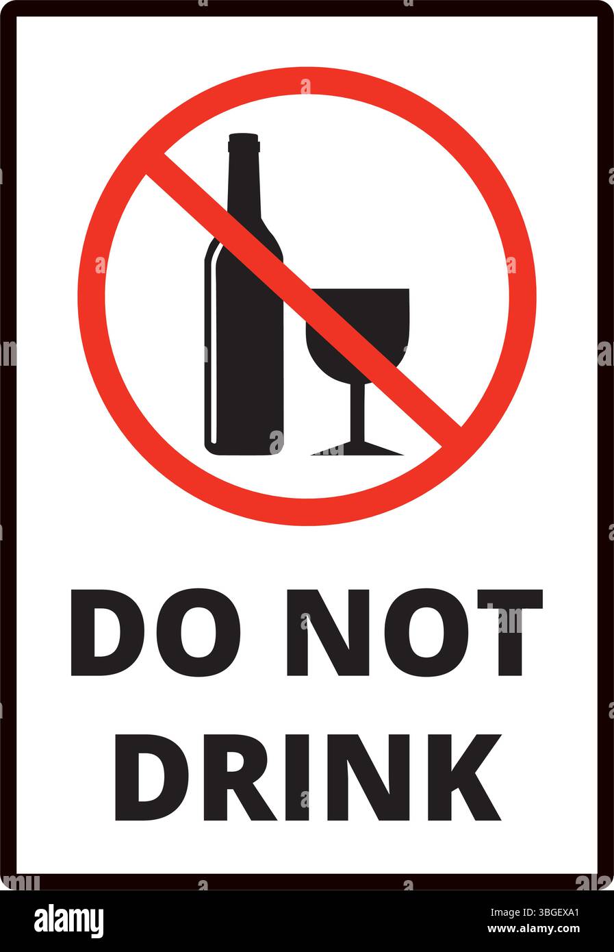 Do not drink warning Stock Vector Images - Alamy