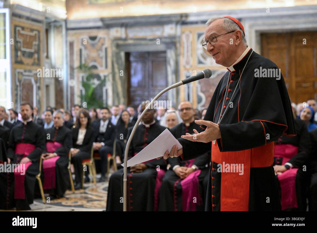 Vatican on June 5, 2025. Vatican's Secretary of State cardinal Pietro ...
