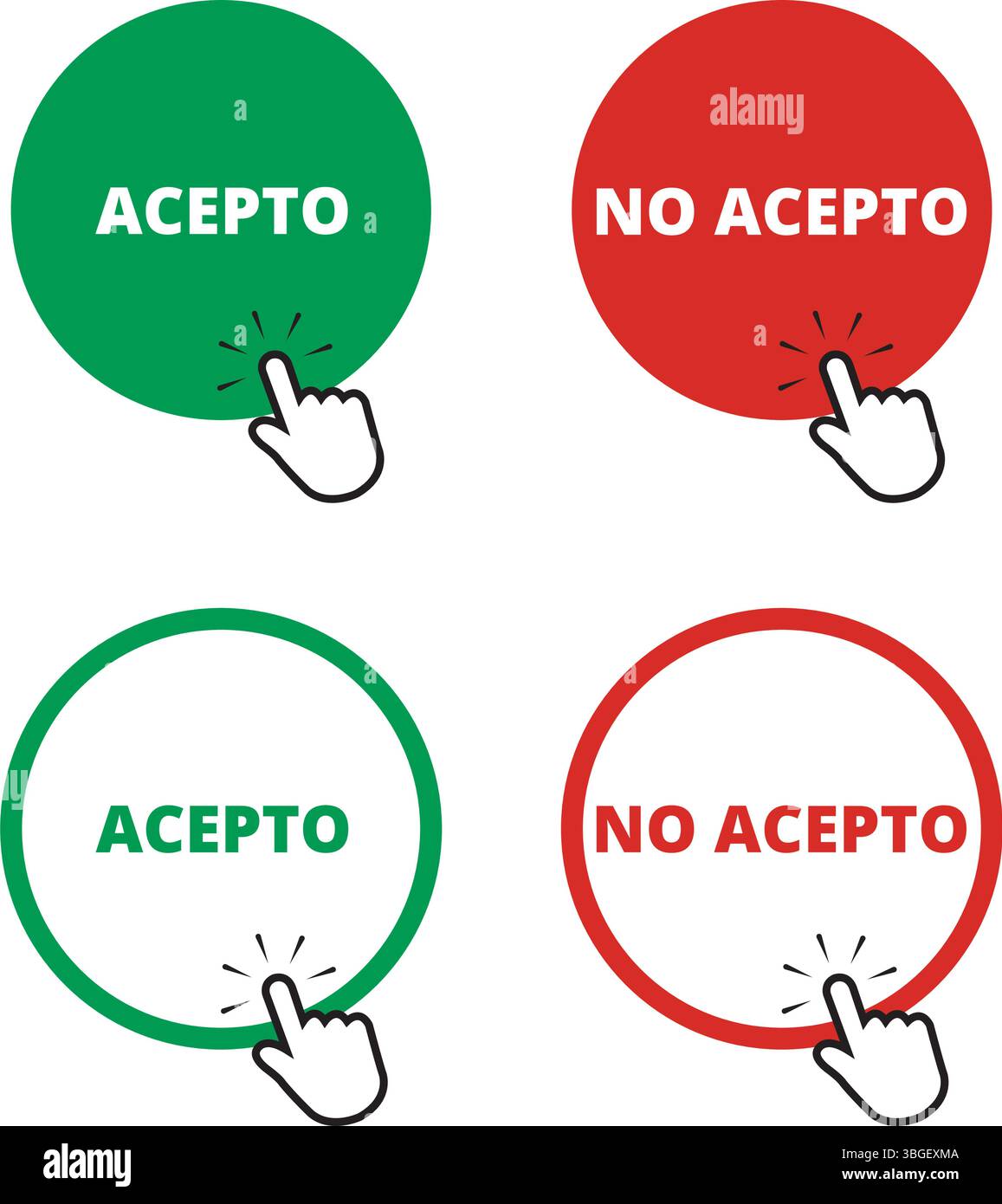 Hand press red accept terms hi-res stock photography and images - Alamy