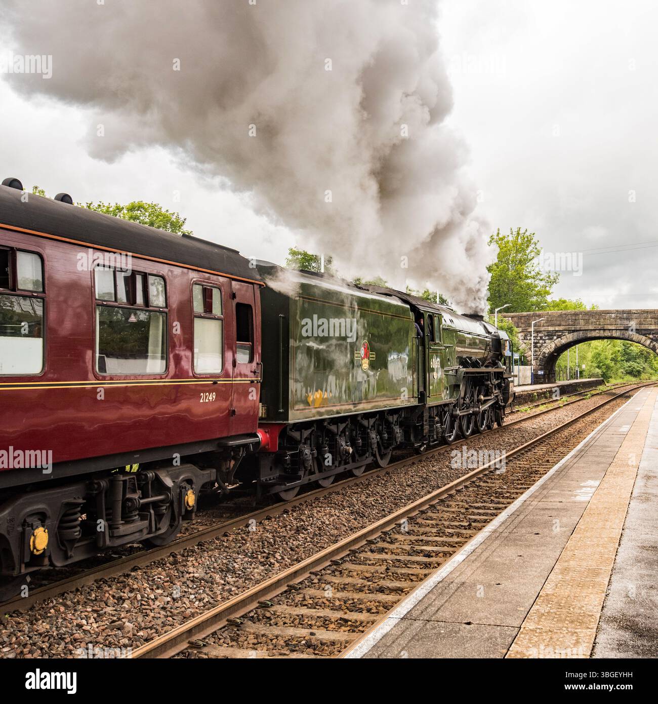 'The Dalesman' steam train with the steam locomotive pulling being ...