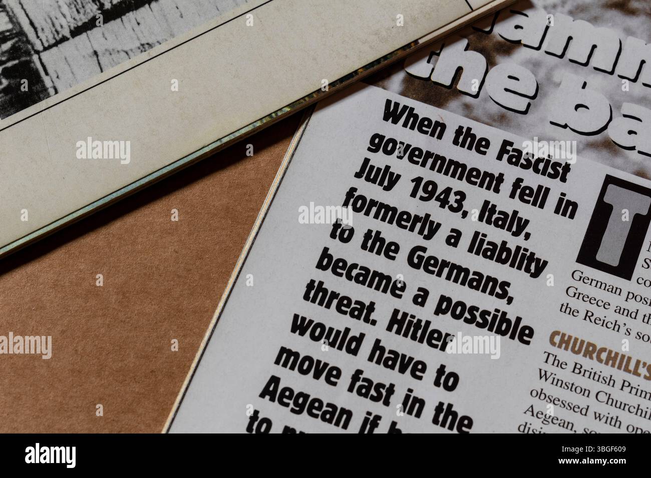 Close-up of a magazine page featuring text about the fall of the ...