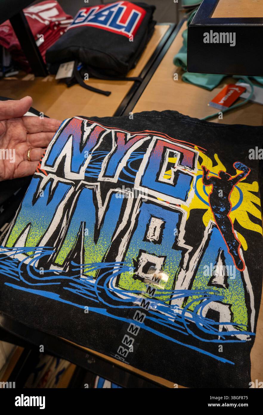 Branded Merchandise is popular at the NBA Store on Fifth Avenue in New ...