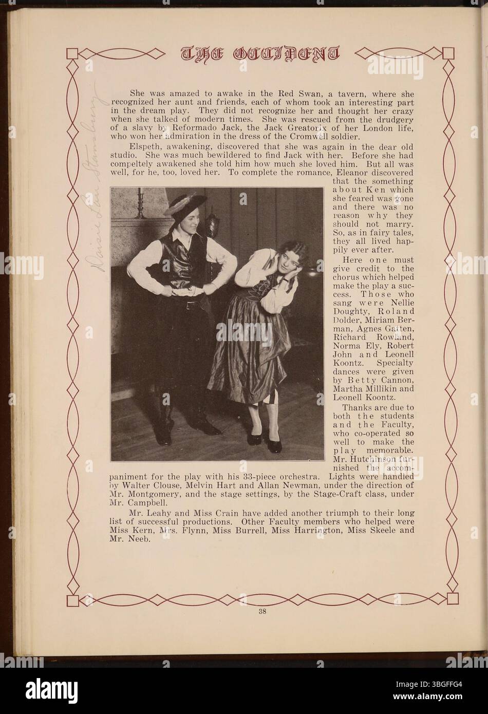 This page of the 1929 *Occident* yearbook features highlights of West ...