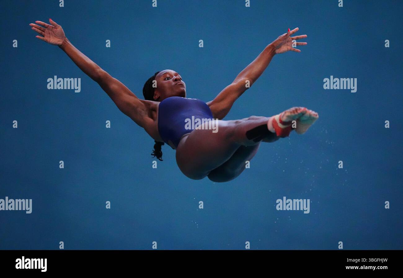 Desharne Bent-Ashmeil of Dive London Aquatics Club in the Womens 1m ...