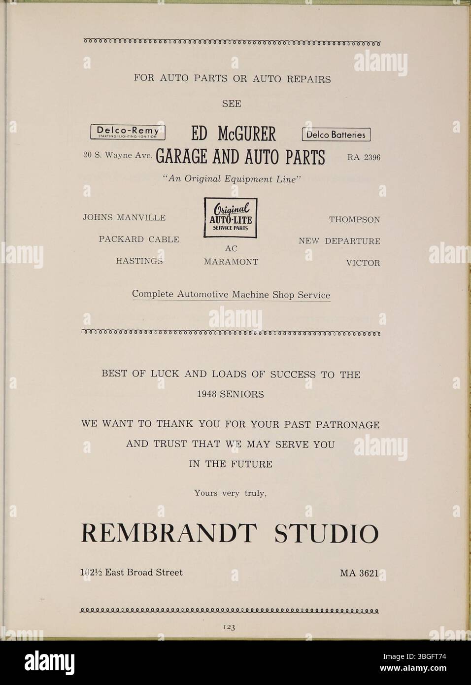 This page from the 1948 West High School yearbook, 'The Occident ...