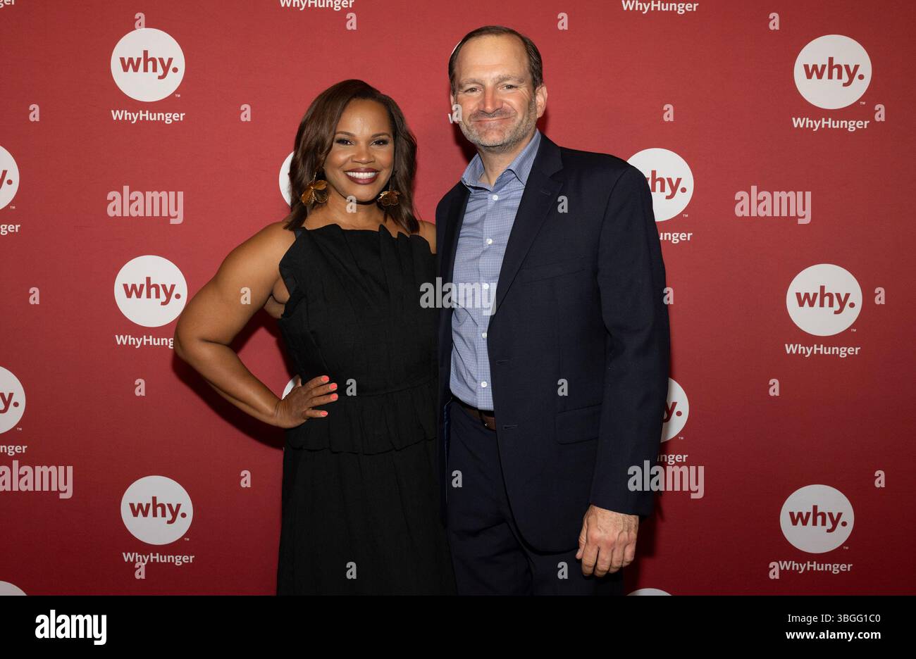 Laura Coates, left, and Dave Gorab attend the WhyHunger 50th ...