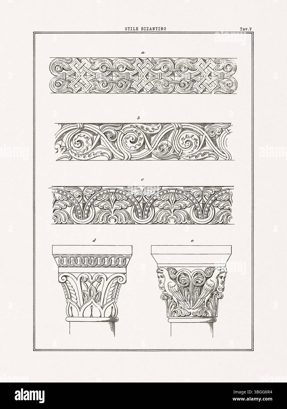 Byzantine architectural motifs from the medieval era, published in ...