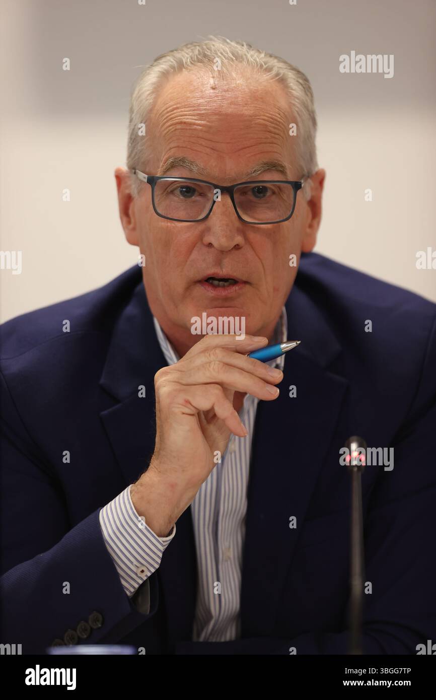 Northern Ireland Policing Board member Gerry Kelly speaks during the ...