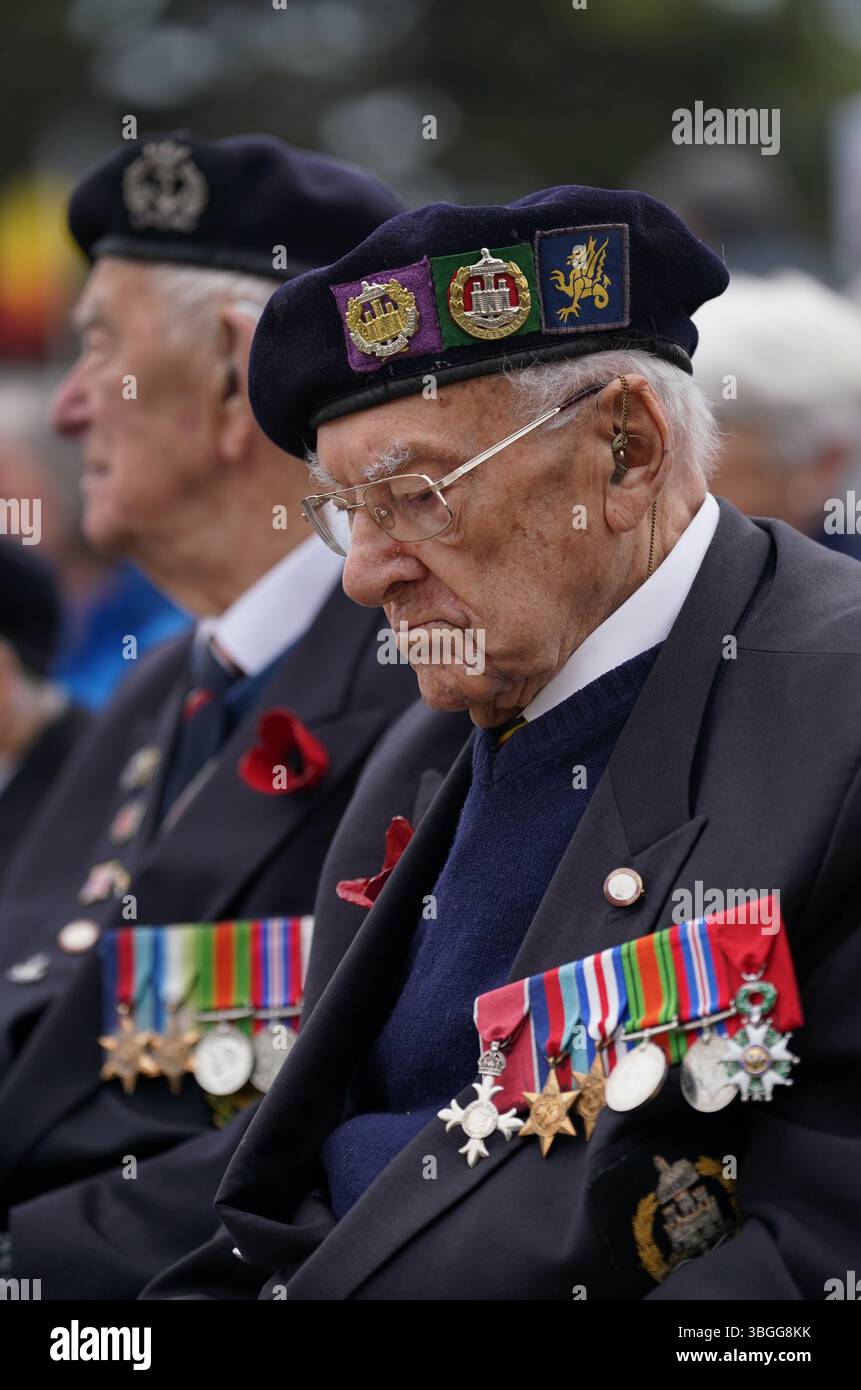 D-Day veteran Ken Hay attends the Spirit of Normandy Trust service in ...